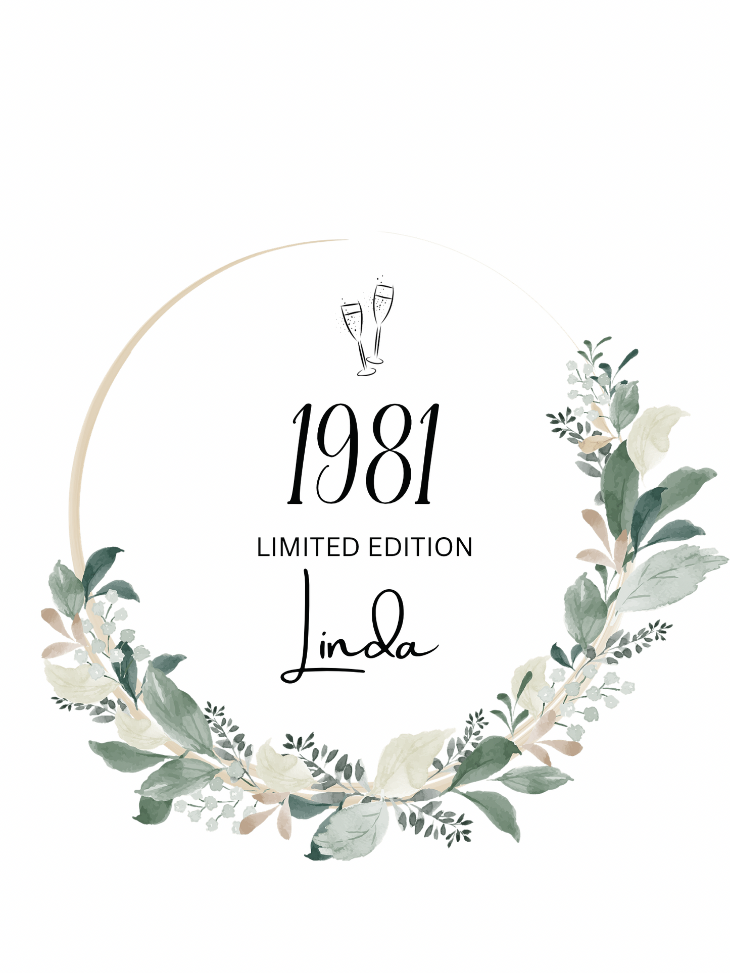 TESTER Birthday Sack Name in Wreath with milestone Year – The Perfect ...