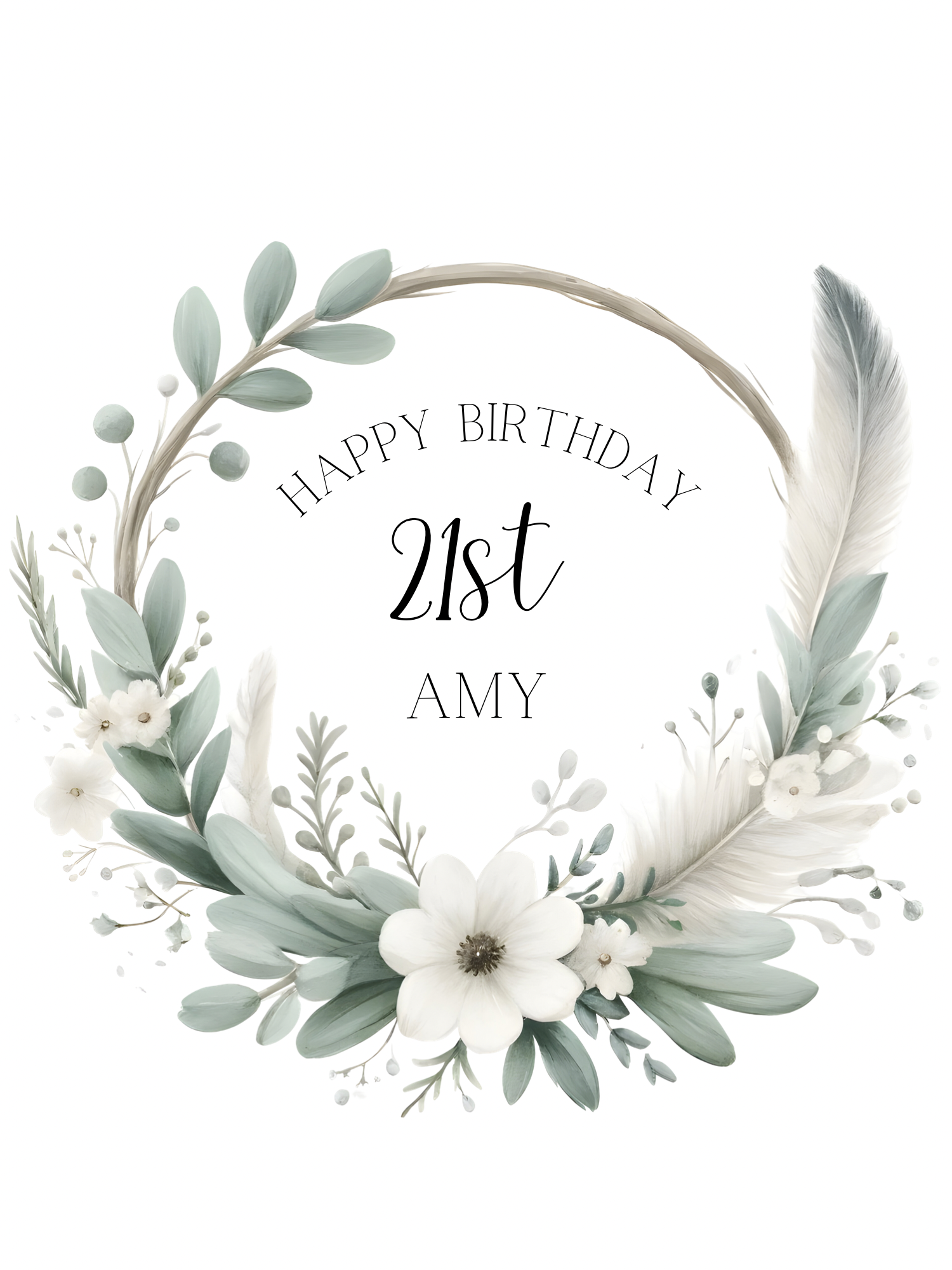 TESTER Birthday Sack Name in Wreath – The Perfect Gift Co.